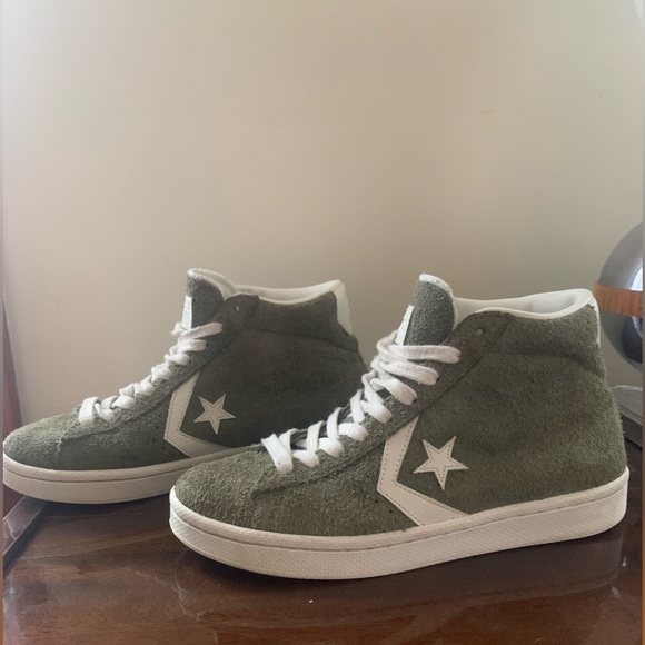 Converse | Shoes | Sage Green Converse Vintage Suede | Poshmark